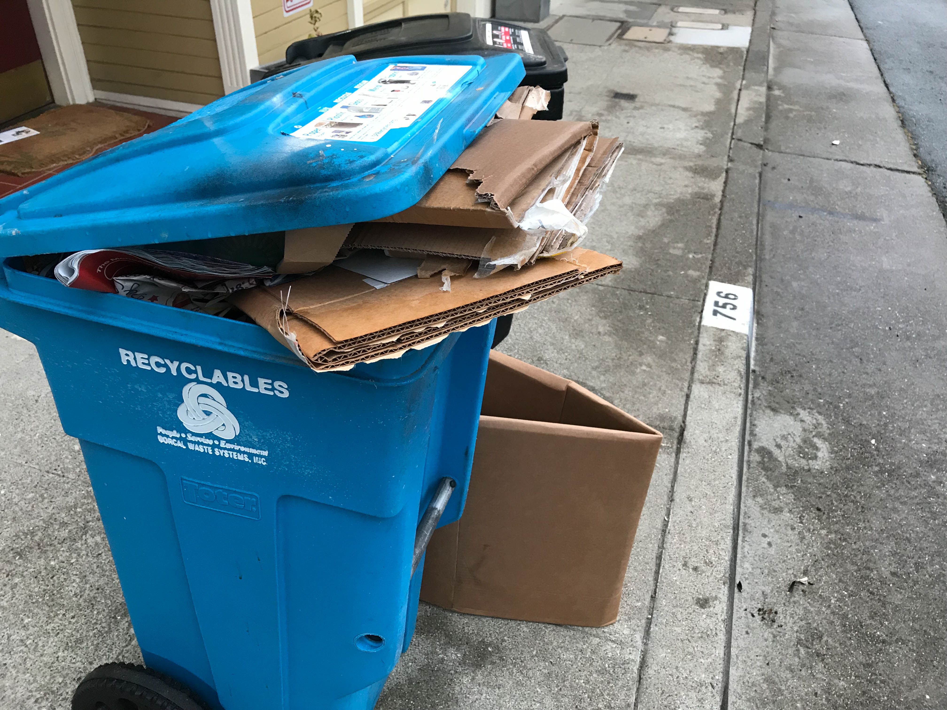 Blue bins overflow with Amazon and Walmart boxes. But we’re actually ...