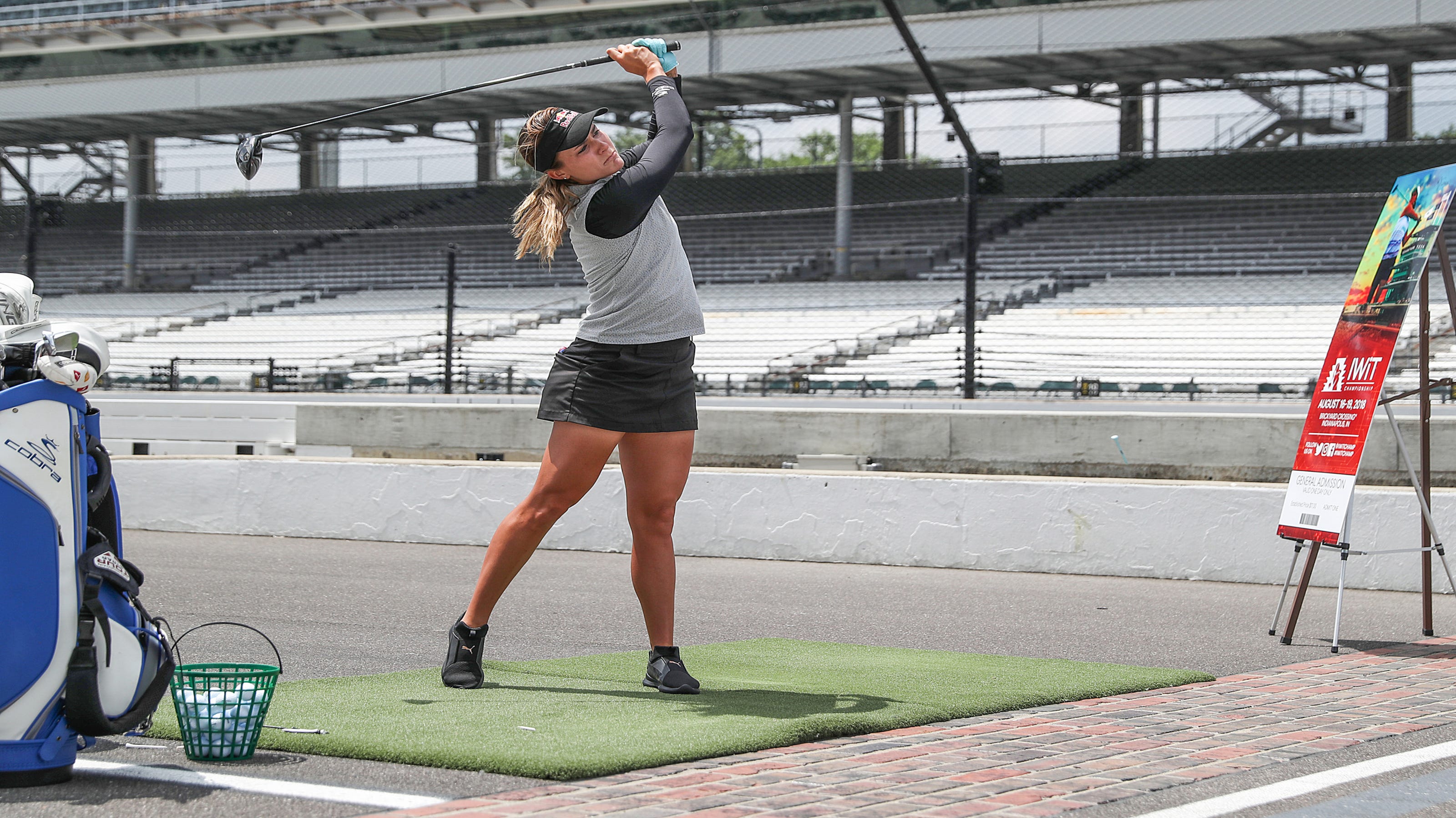 Watch as pro golfer Lexi Thompson shows off her drive at Indianapolis ...