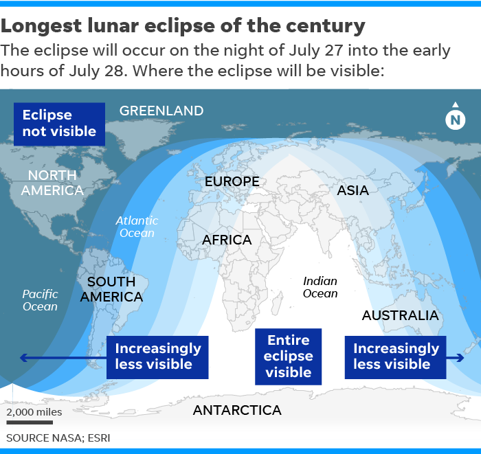 Blood moon: Longest lunar eclipse of the century is coming Friday ...
