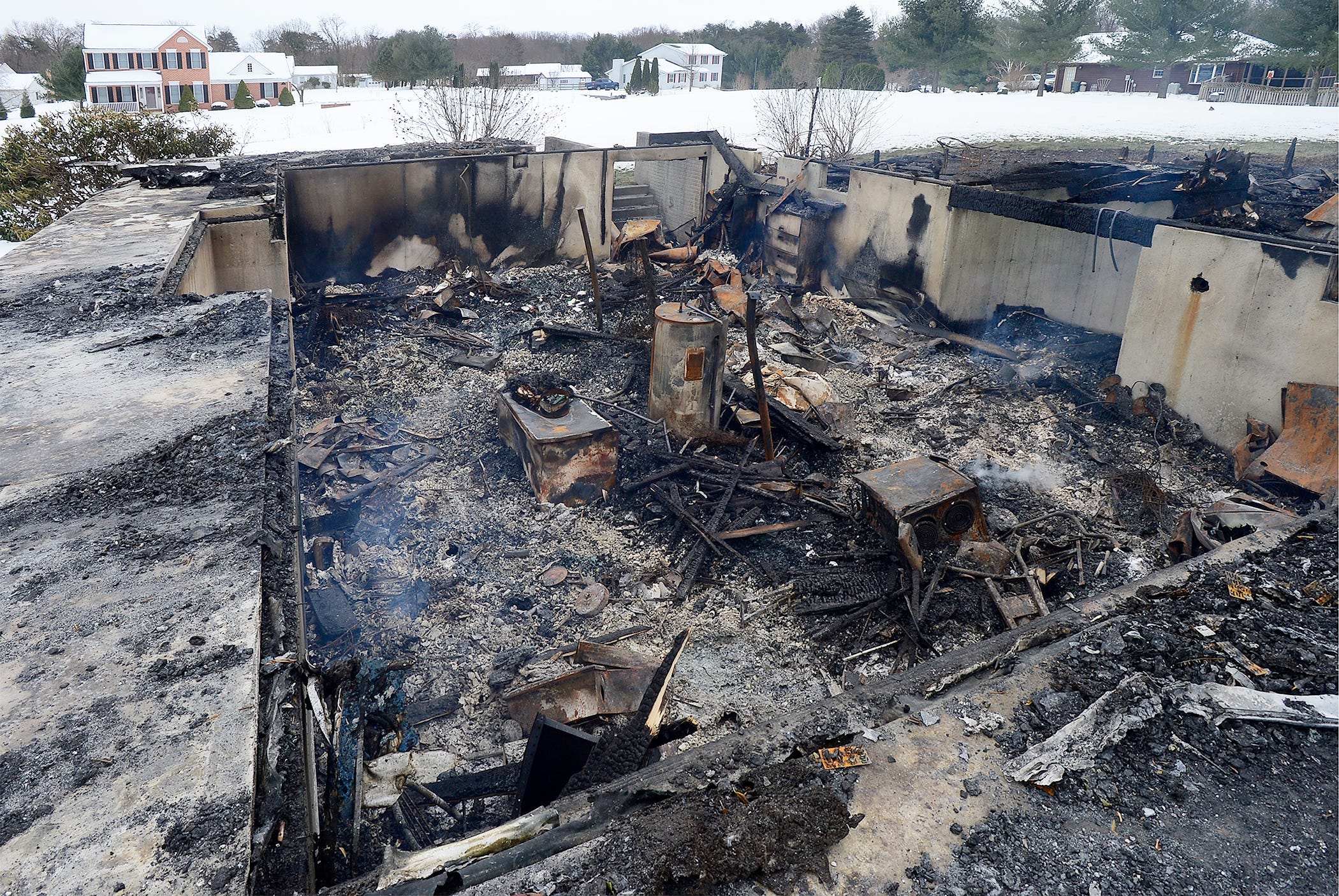 Fire destroys home near Falling Waters