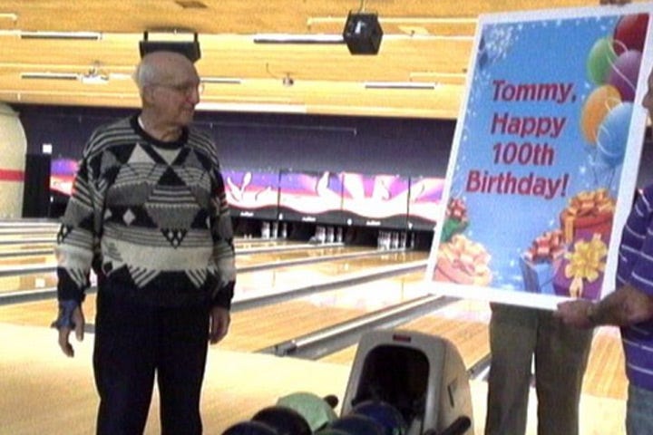 Tom Pisano nears 100, still bowls four times per week