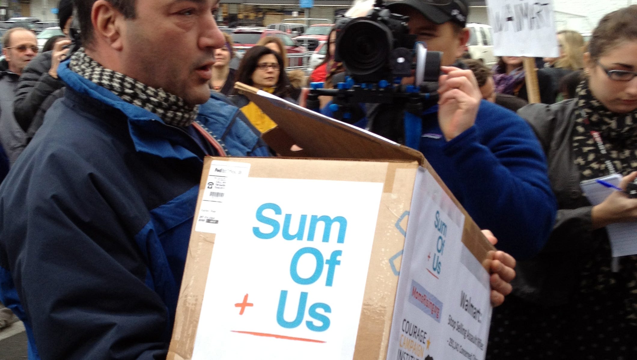 Protesters ask Walmart to stop selling assault weapons