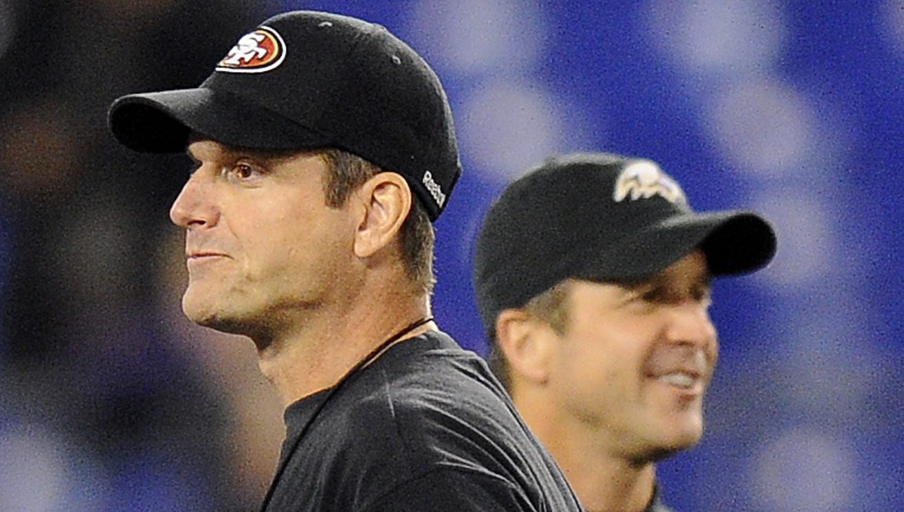A head-to-head look at the careers of the Harbaugh brothers
