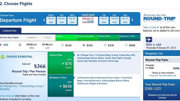 American Airlines fare revamp includes options to waive fees