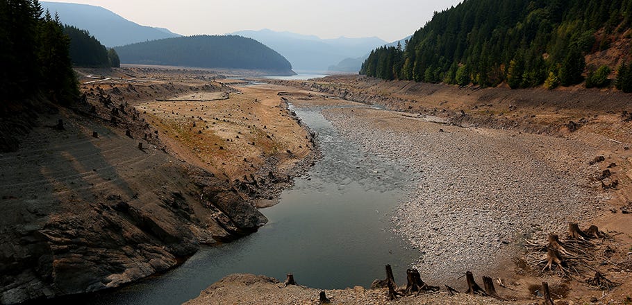Detroit Reservoir breaks record for summertime low water