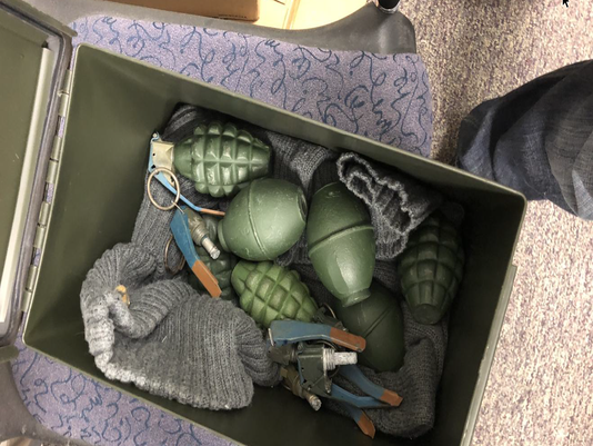 Fake grenades, real explosives found at home of woman on probation