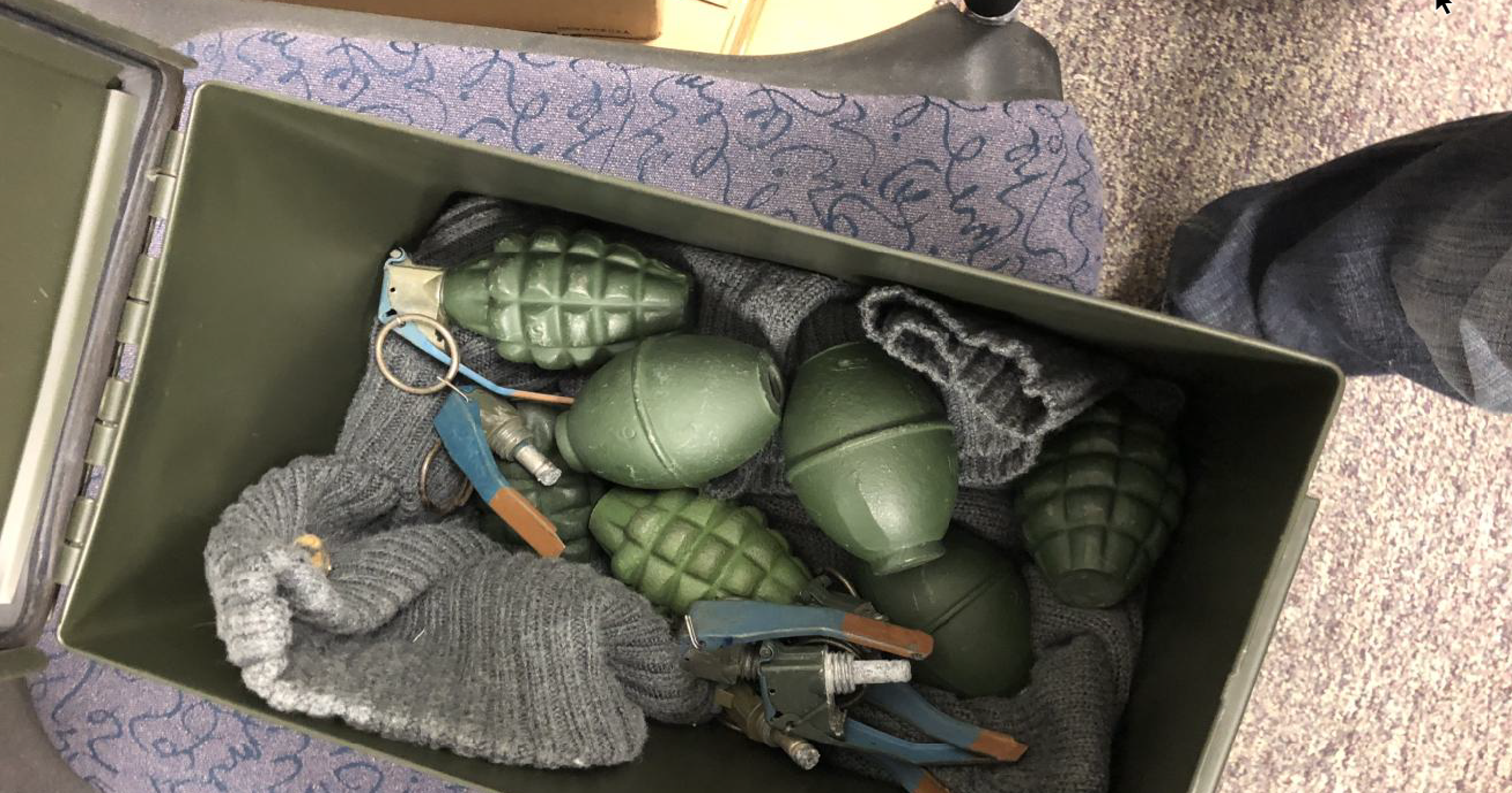 Fake grenades, real explosives found at home of woman on probation