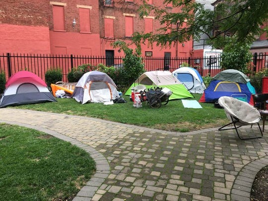 Cincinnati homeless camp residents find private park to settle in, for now