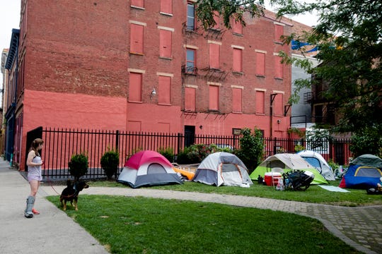 Cincinnati homeless camp residents find private park to settle in, for now