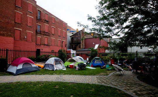 Cincinnati homeless camp residents find private park to settle in, for now