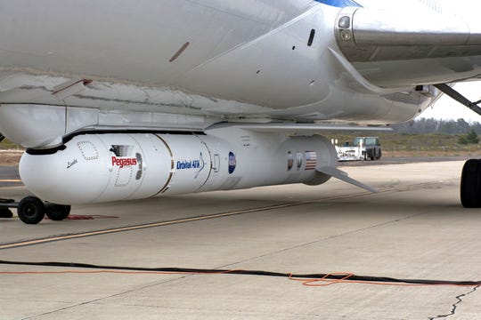 Air-launched Pegasus returning to Cape Canaveral for NASA mission