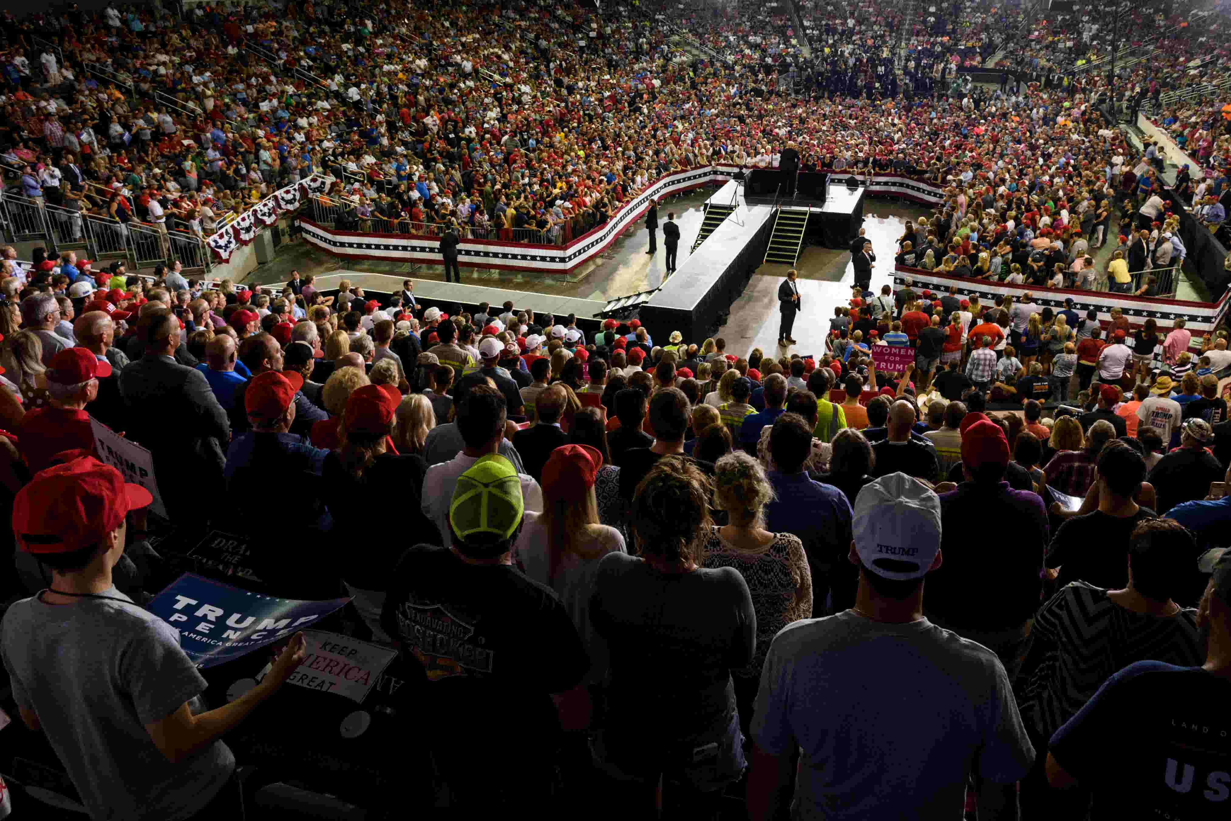 Evansville's Trump rally draws largest crowd ever at Ford Center