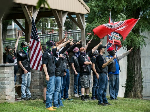 KKK rally in Indiana sparks protest hundreds of people strong