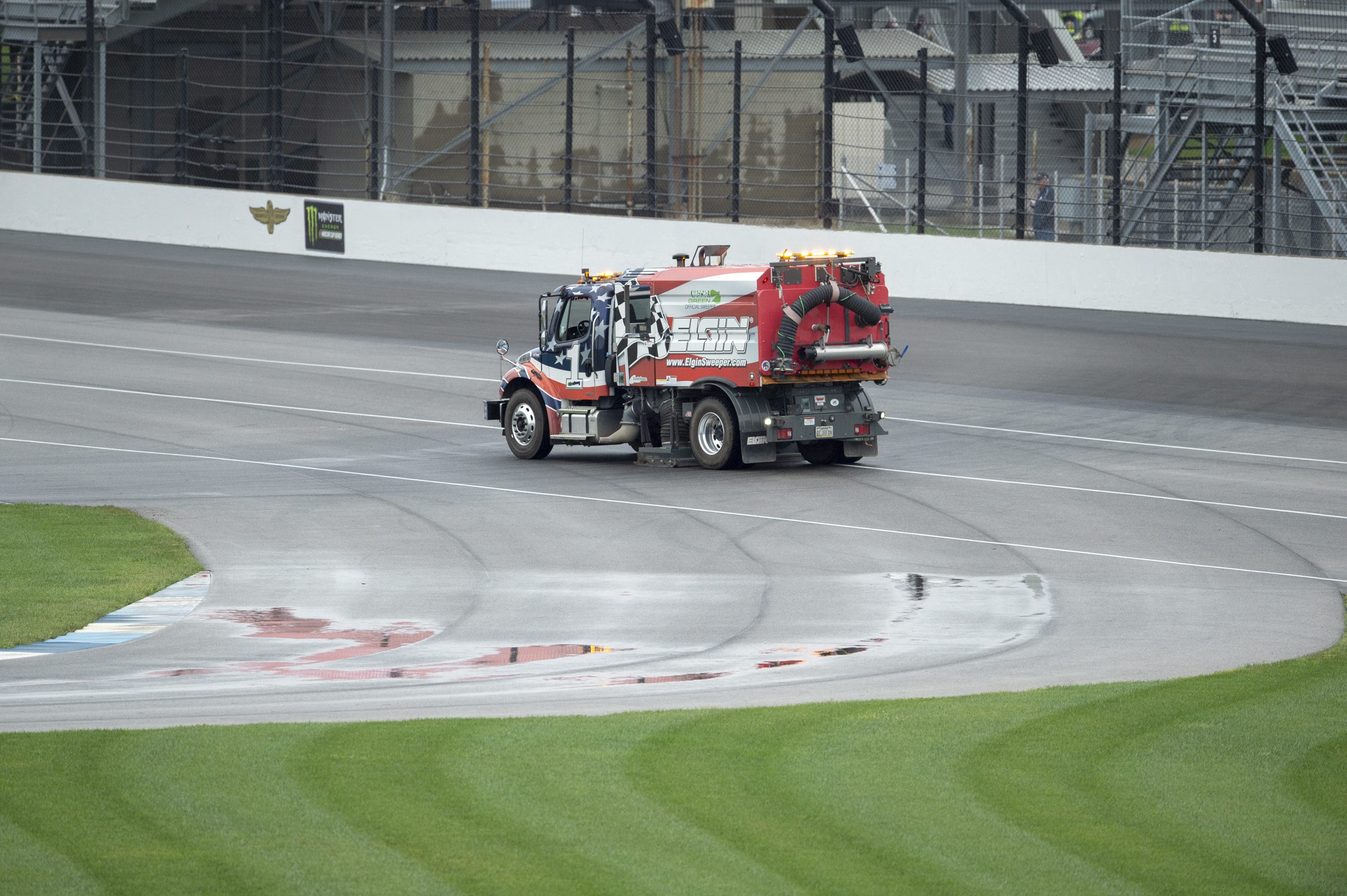 How does NASCAR dry wet race tracks?