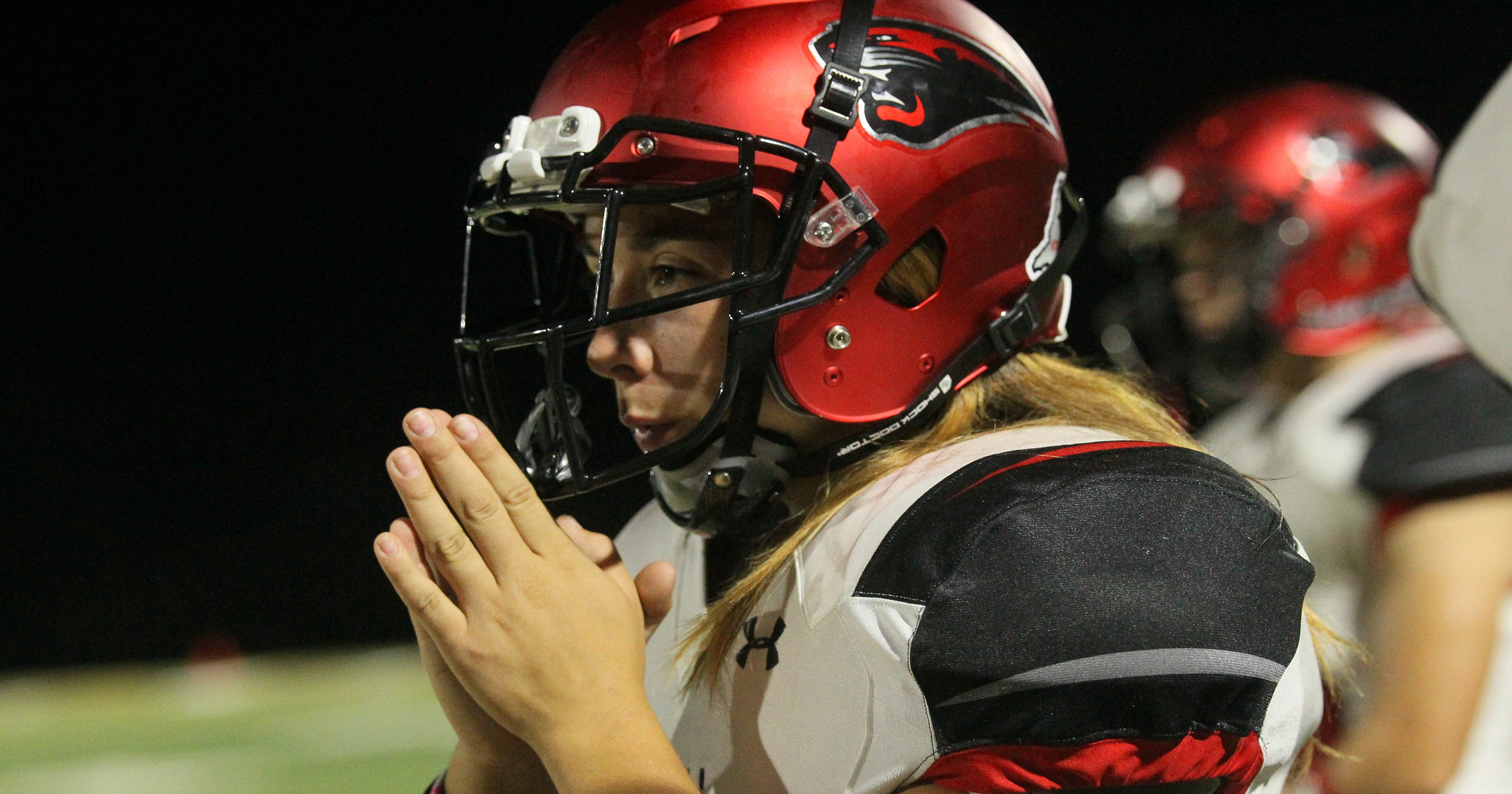 Lilia Hoheisel is the first female linebacker for Foothills High
