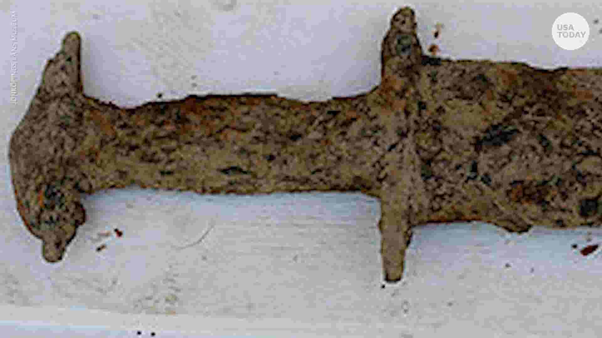 Ancient sword discovered in lake in Sweden by little girl