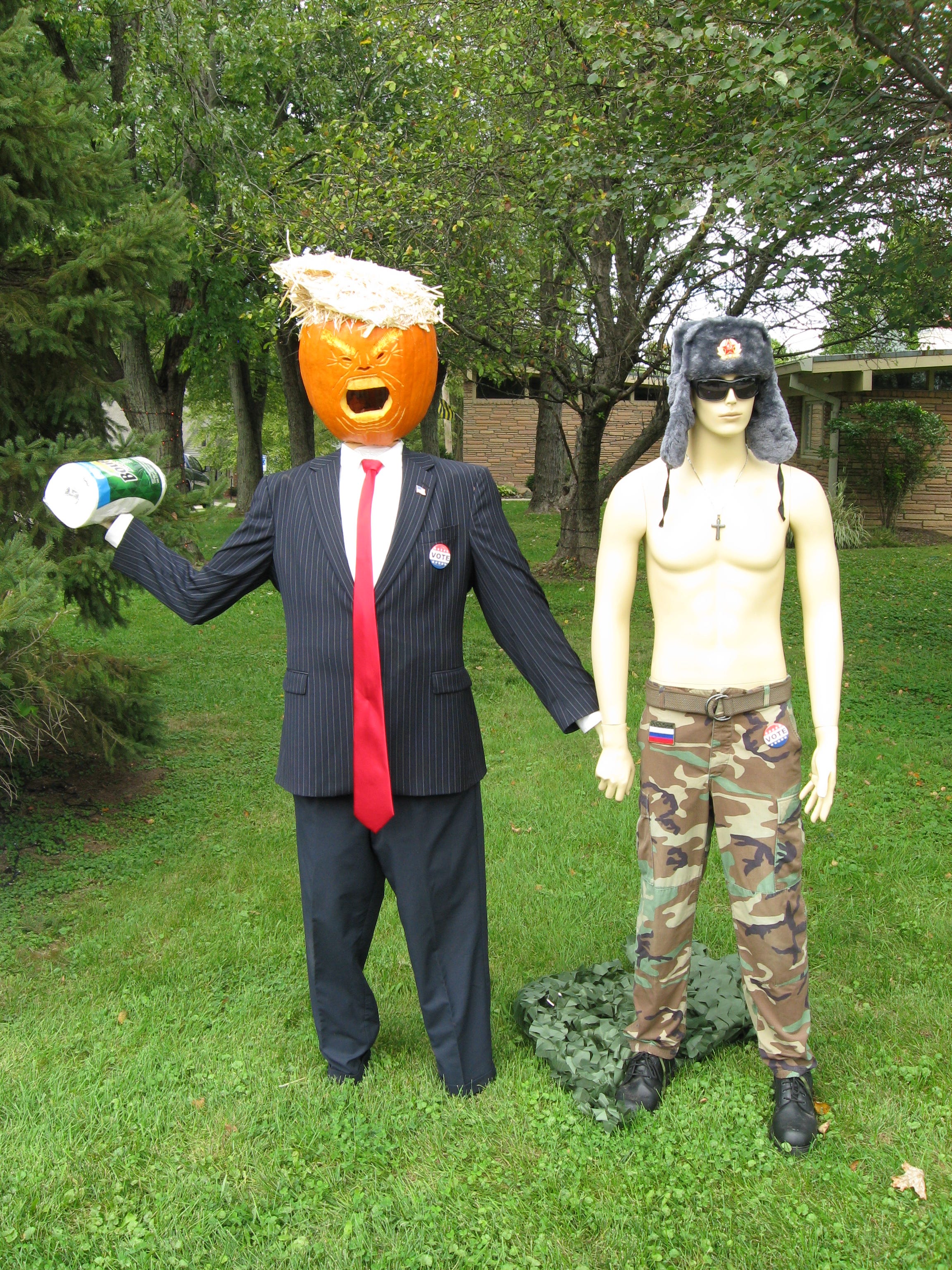 Carmel Trump pumpkin returns with shirtless Putin, Space Force Pence