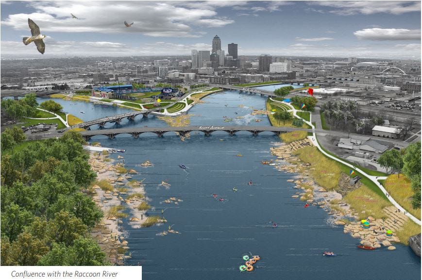Water trails project through downtown Des Moines gains initial approval