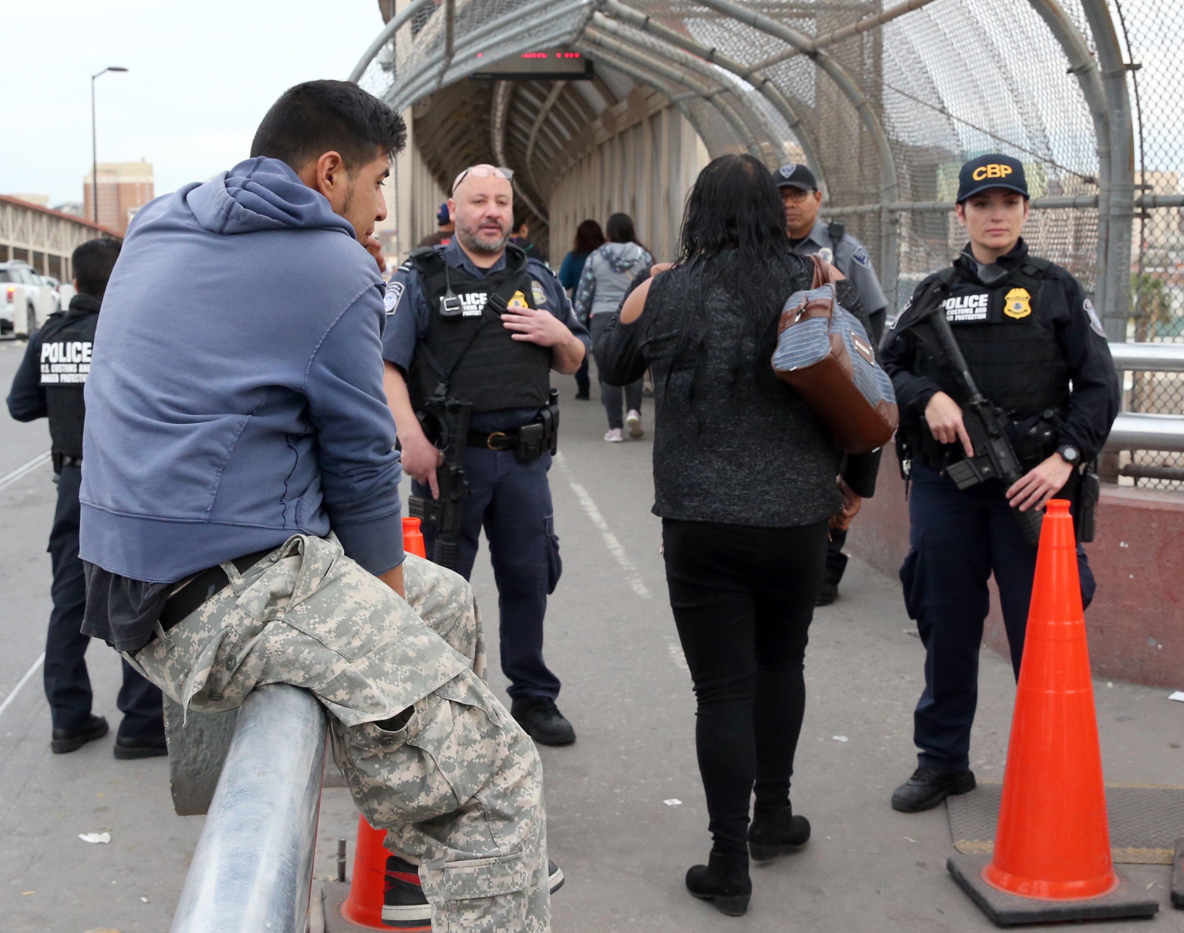 CBP officers in riot gear deployed after migrant group's arrival