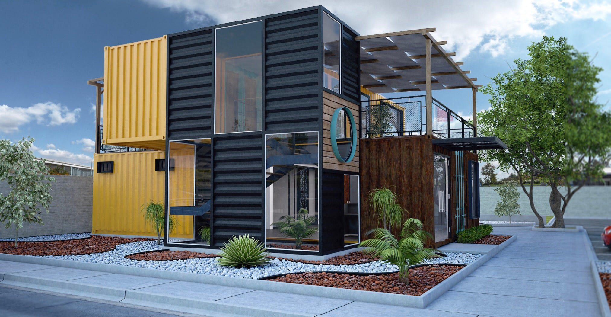 Las Cruces Realtor building new office out of old shipping containers