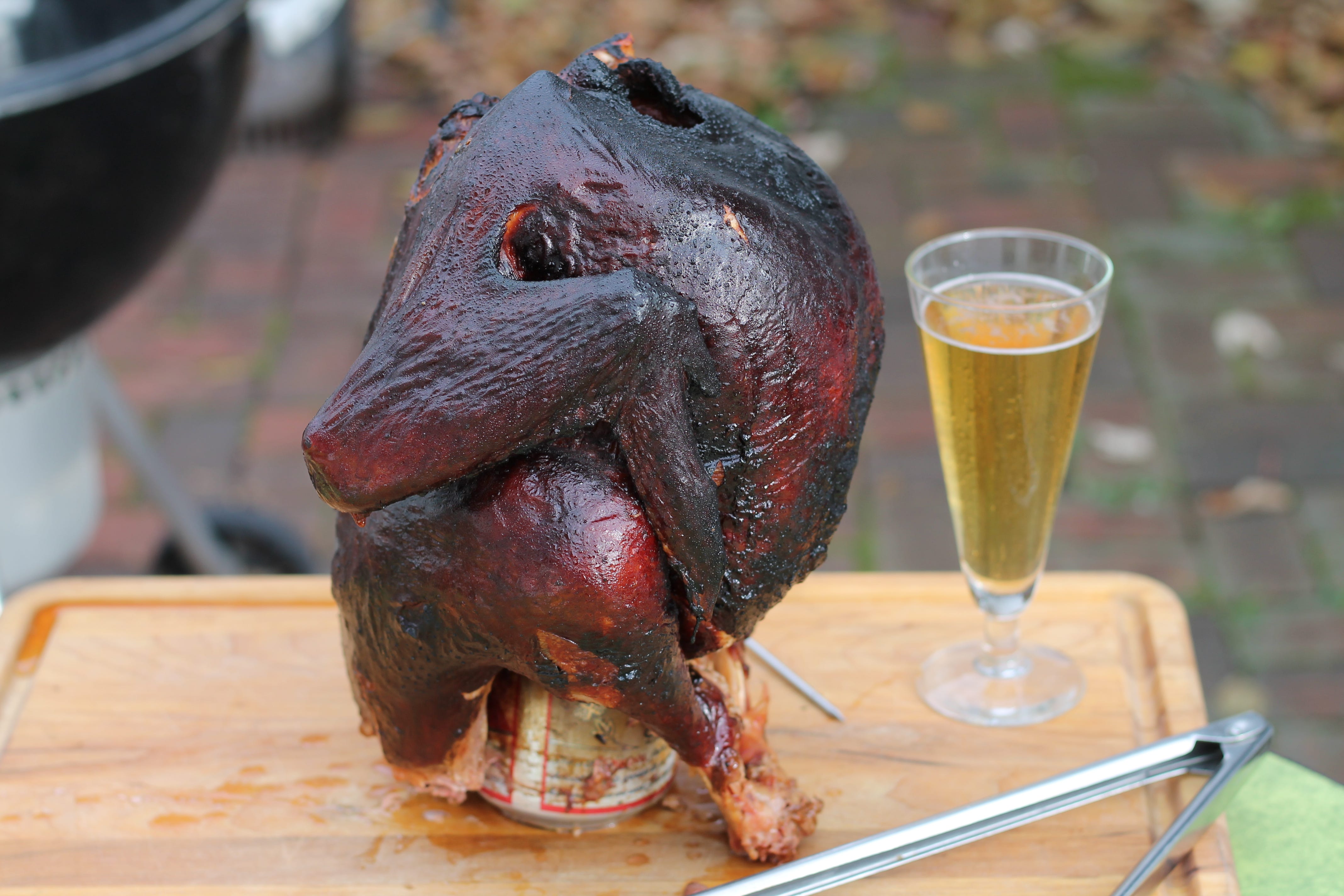 Thanksgiving turkey recipe uses a beer can as the secret ingredient