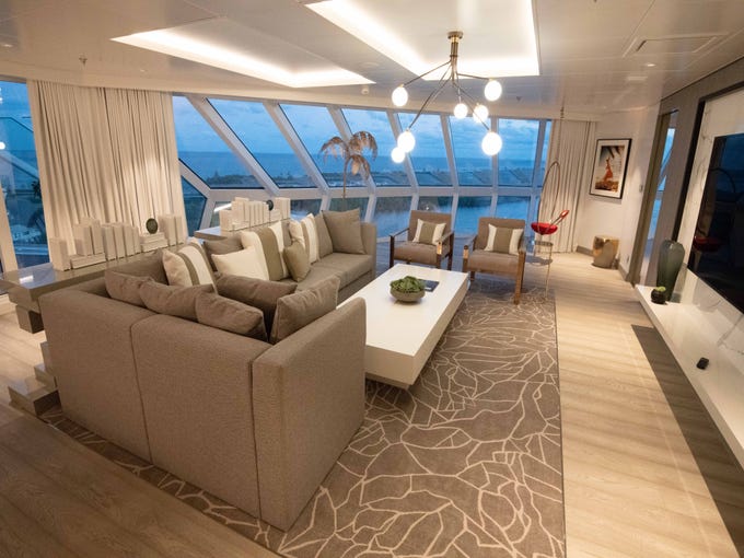 Celebrity Edge cruise ship suites and cabins in photos
