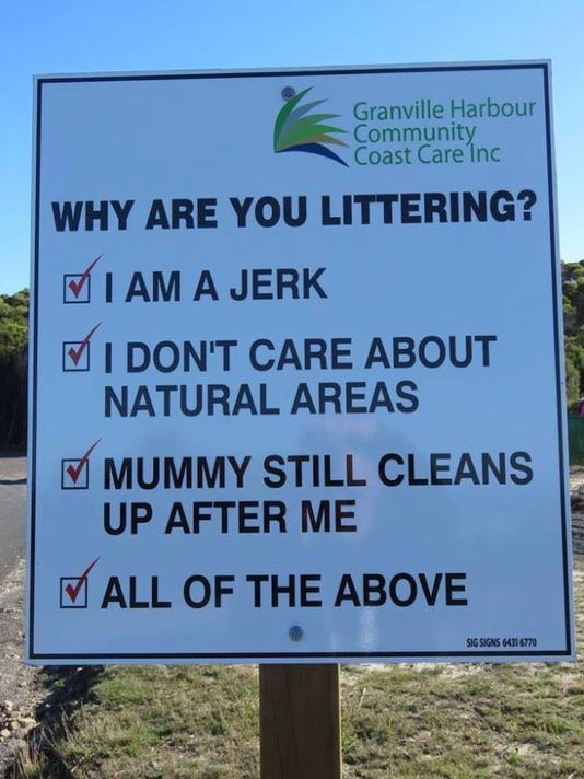 Bangert: Snarky Lafayette anti-littering sign goes viral, again ...