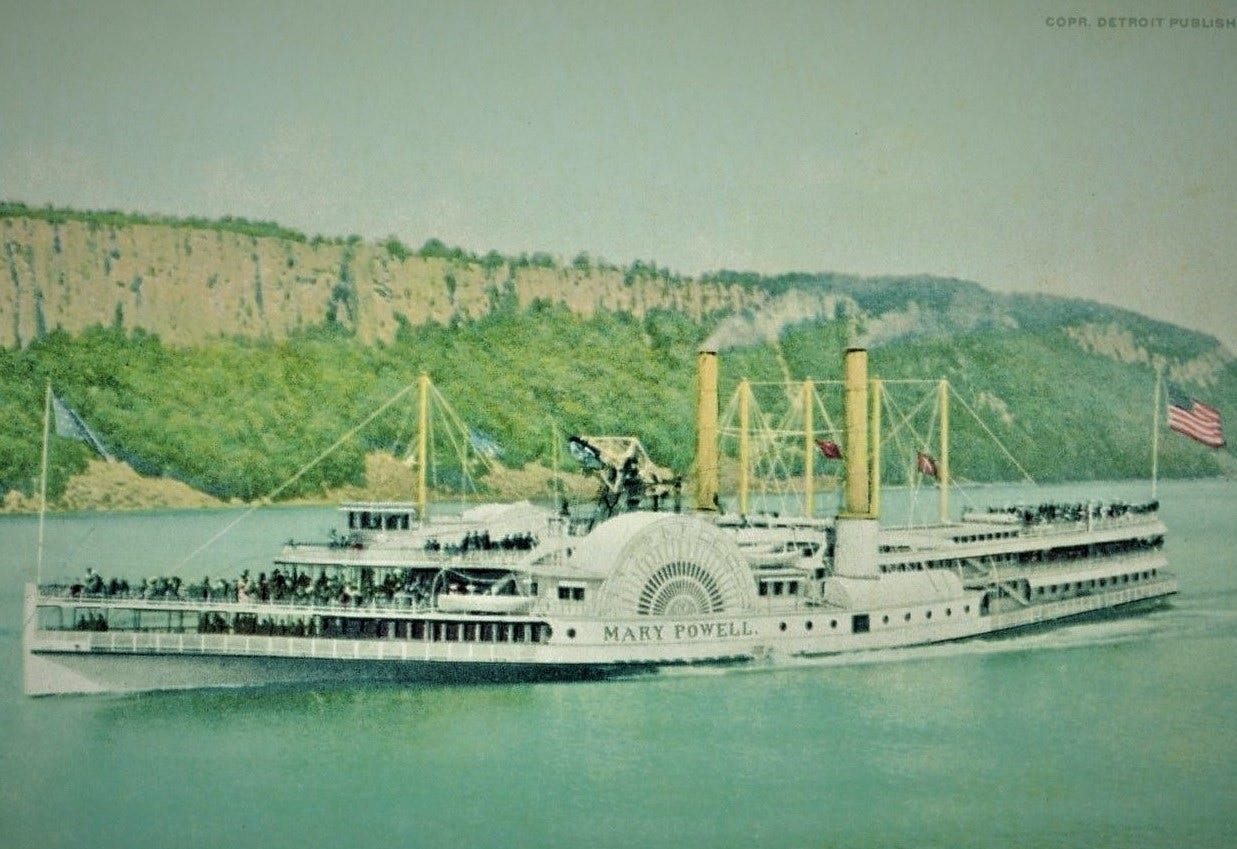 Travel on steamboat Mary Powell was a pleasure ride
