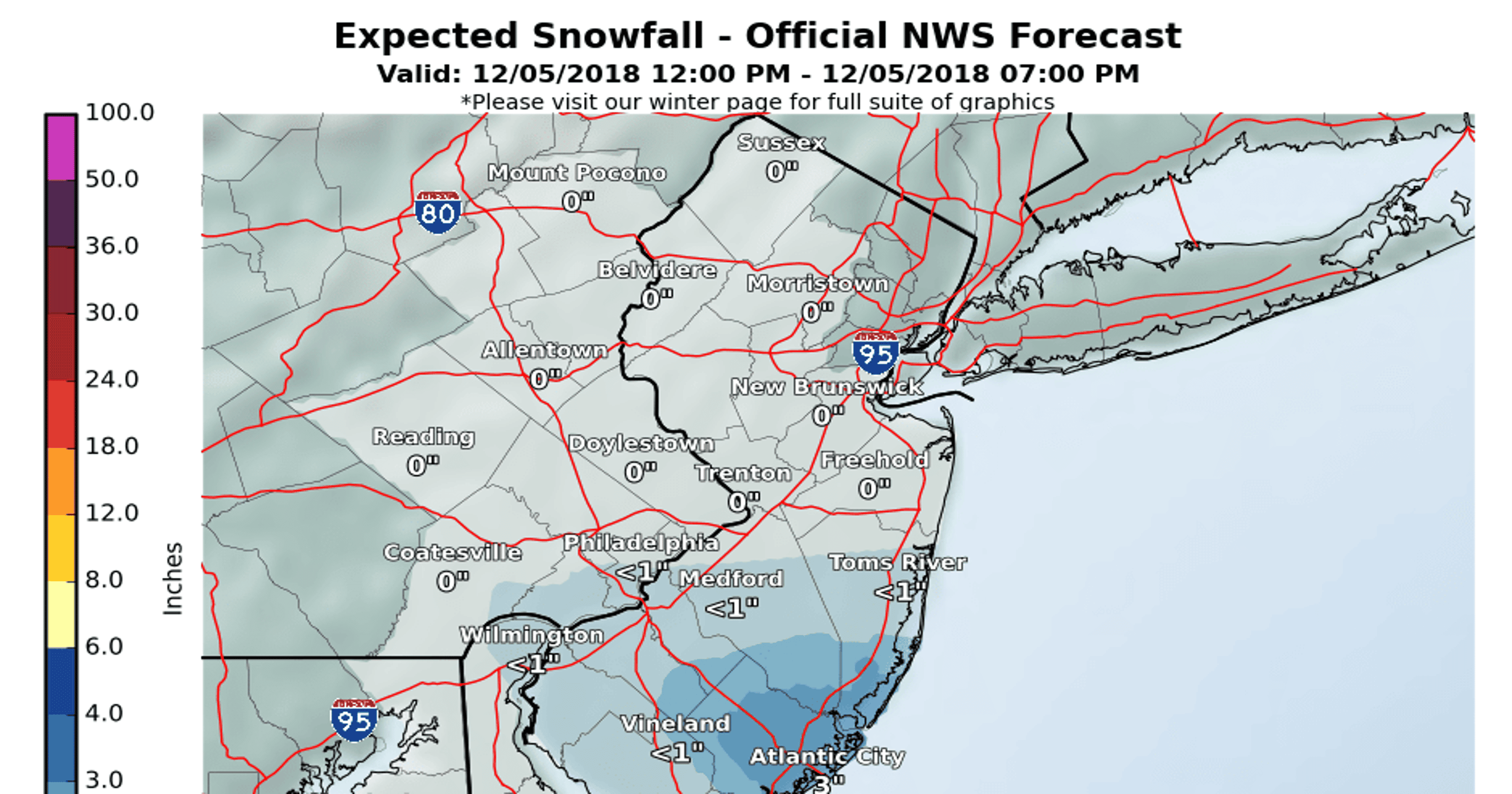 Snow in NJ: Accumulation possible in Burlington, Camden, Gloucester ...