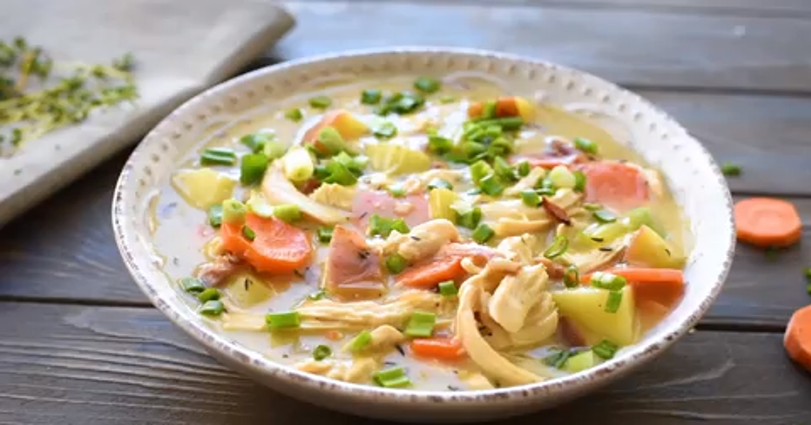 Recipe video creamy chicken stew