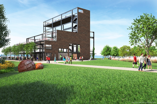 When will Burlington's Moran plant be stripped of brick?