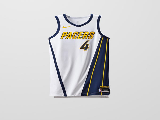 Pacers uniforms through the years
