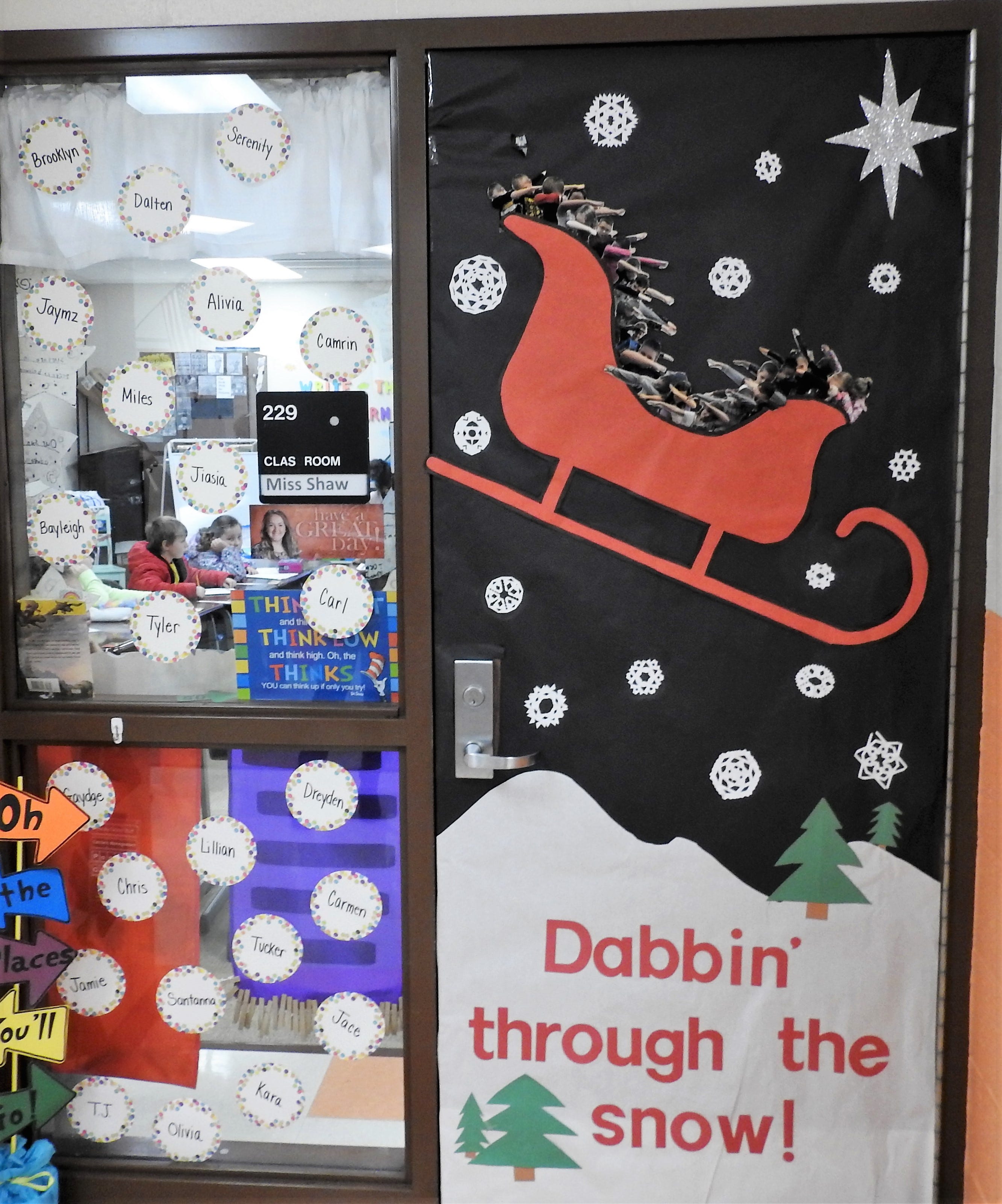 Dazzling Doors Turn School Into A Winter Wonderland
