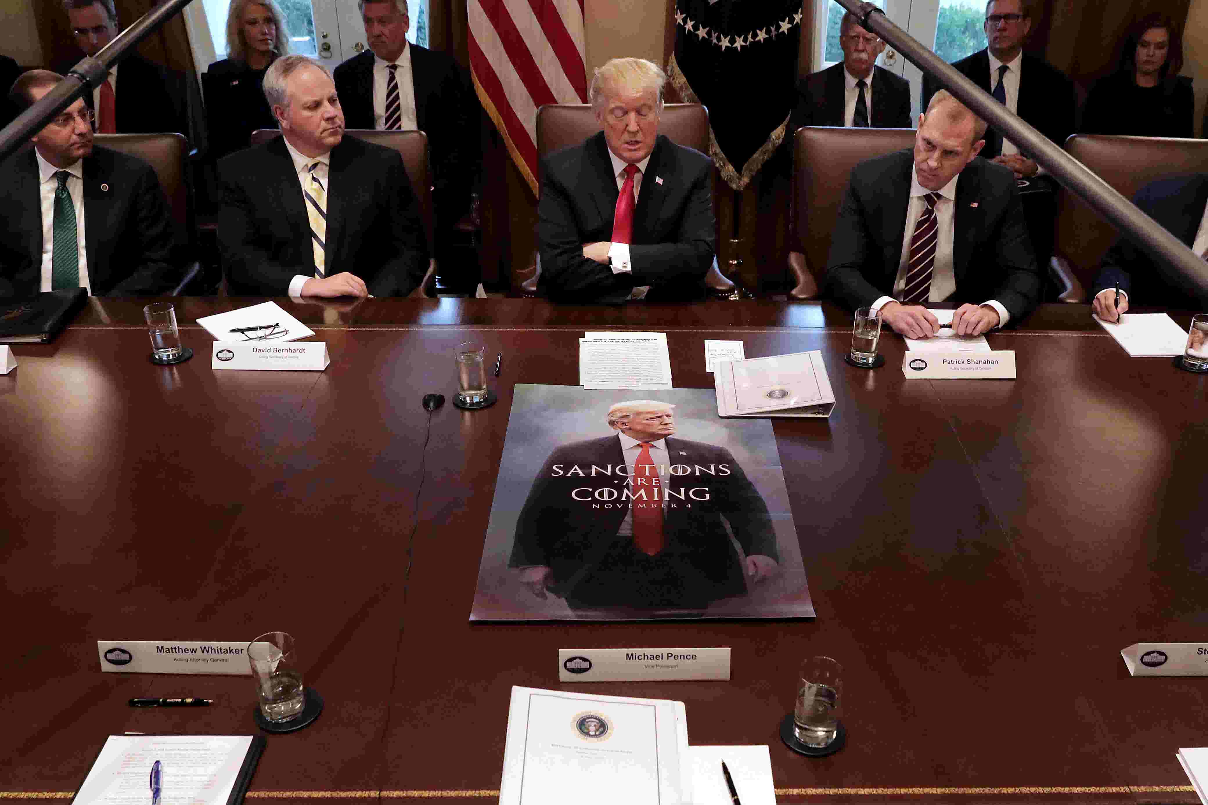'Game of Thrones'-style poster returns at Trump Cabinet meeting