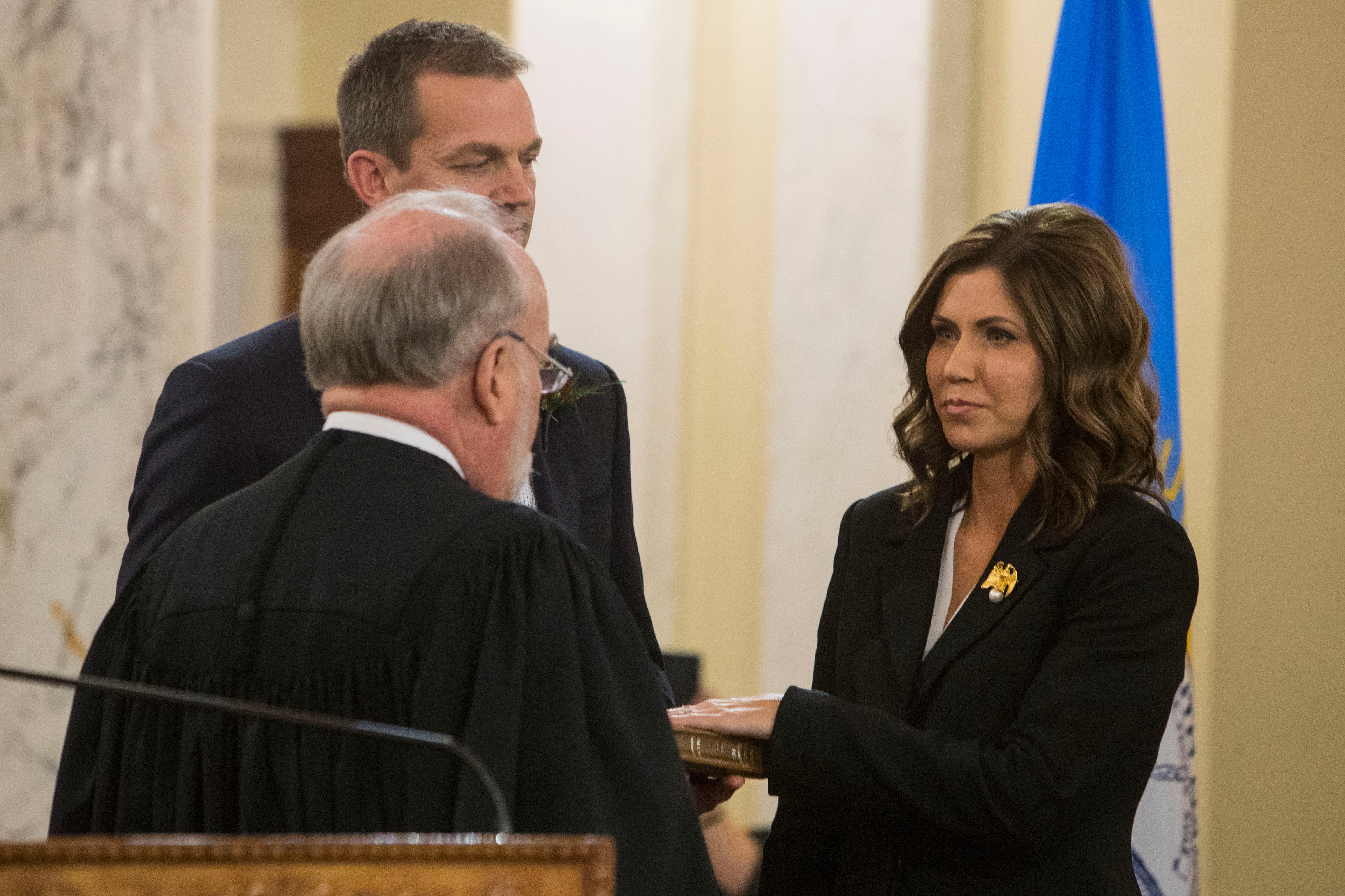 South Dakota Gov. Kristi Noem, in historic inauguration, sets goal to ...