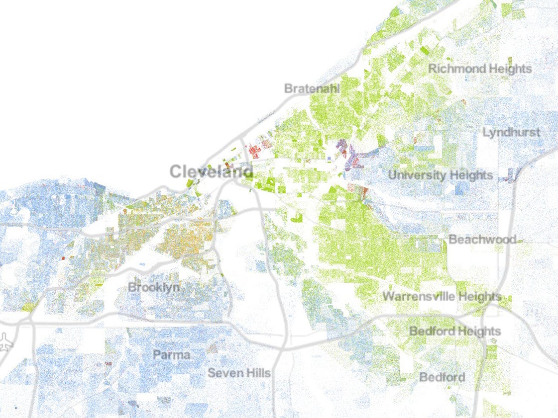 Map shows racial diversity and segregation in Cincinnati