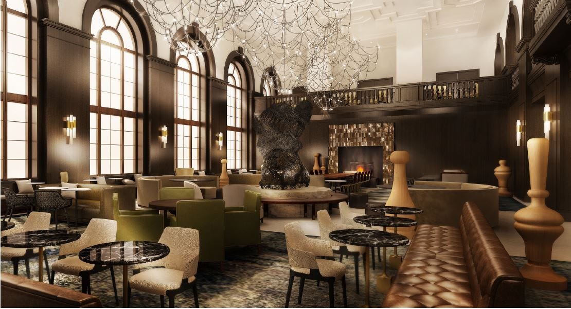 Hotel Fort Des Moines lobby restored to 1919 grandeur