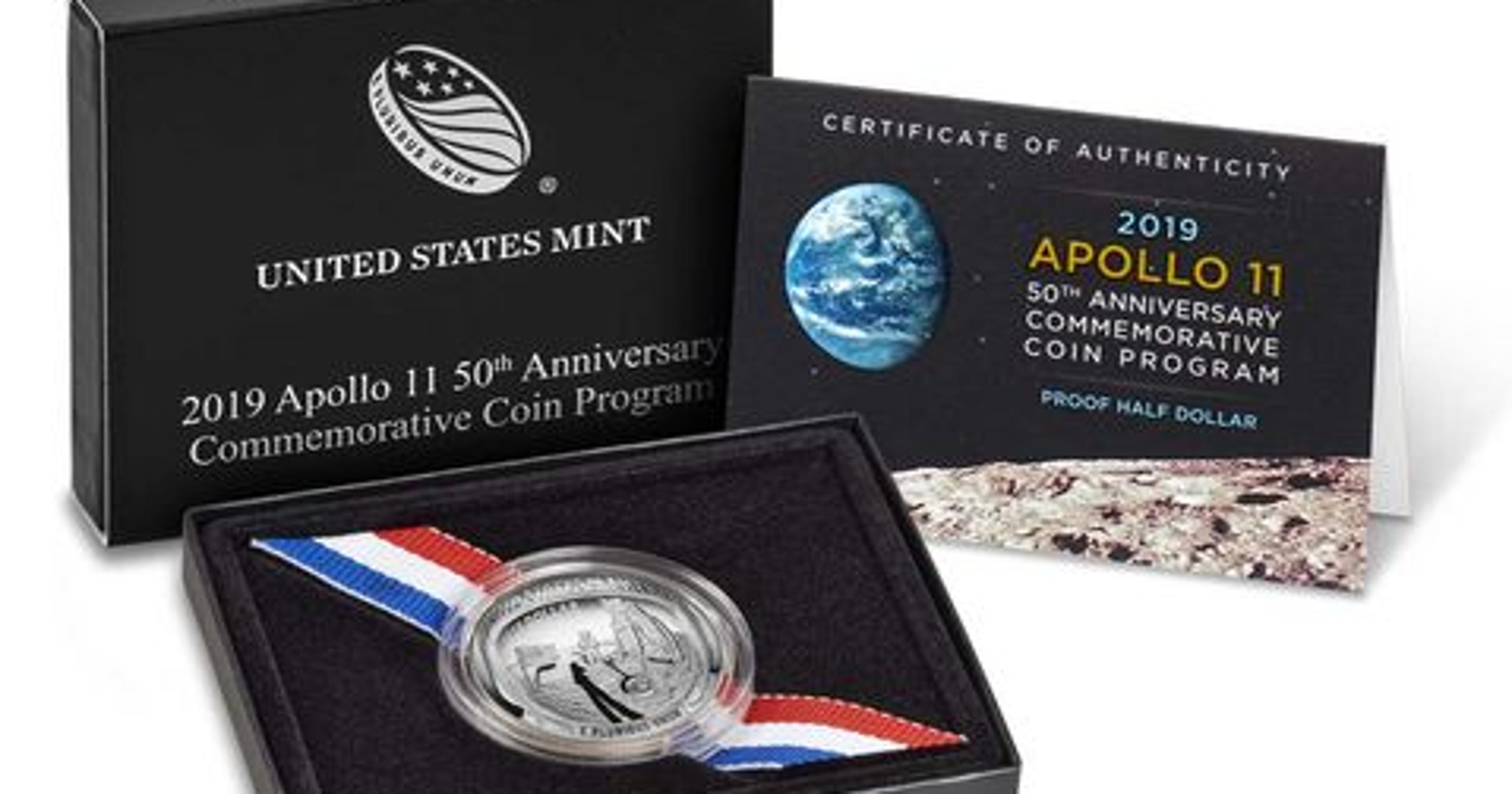 Now on sale: US Mint's official Apollo 11 commemorative coins