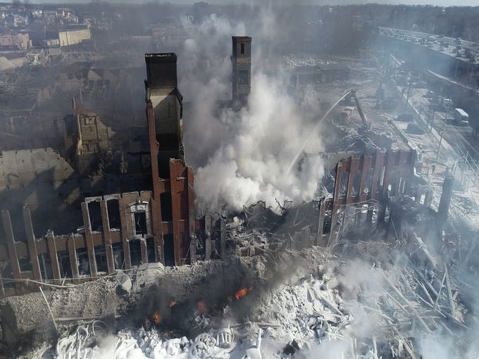 Fire at Marcal Paper in Elmwood Park NJ