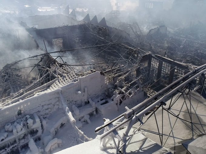 Marcal paper factory fire aftermath