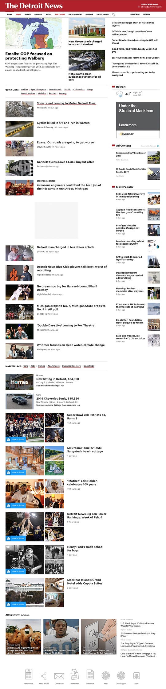 How to navigate the new Detroit News website