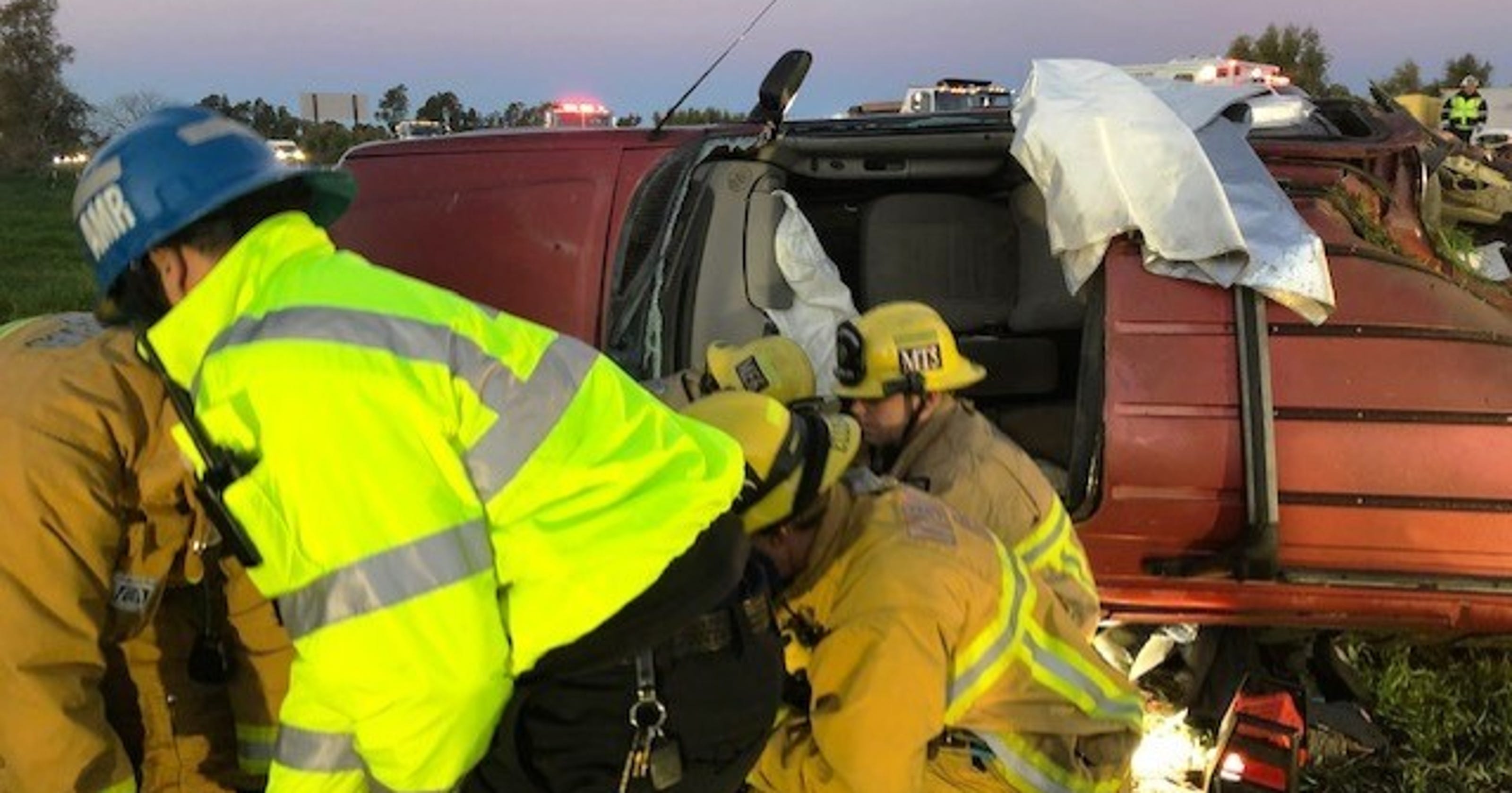 Injured motorist rescued after rollover crash on Highway 126