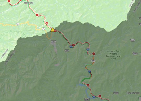NCDOT: I-40 rockslide forces week-long closure at state line