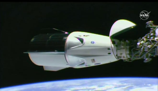 Spacex Crew Dragon Docks Safely At Iss On First Test Flight