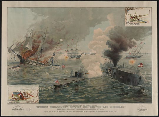 Today in History, March 9: Civil War ironclads Monitor and Merrimac clash