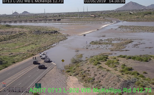 Salt River water flow from snowmelt causes flooding in Phoenix area