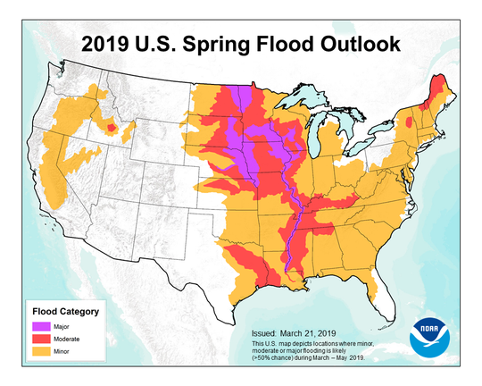 NOAA: Spring brings flood risk for Mississippi River basin