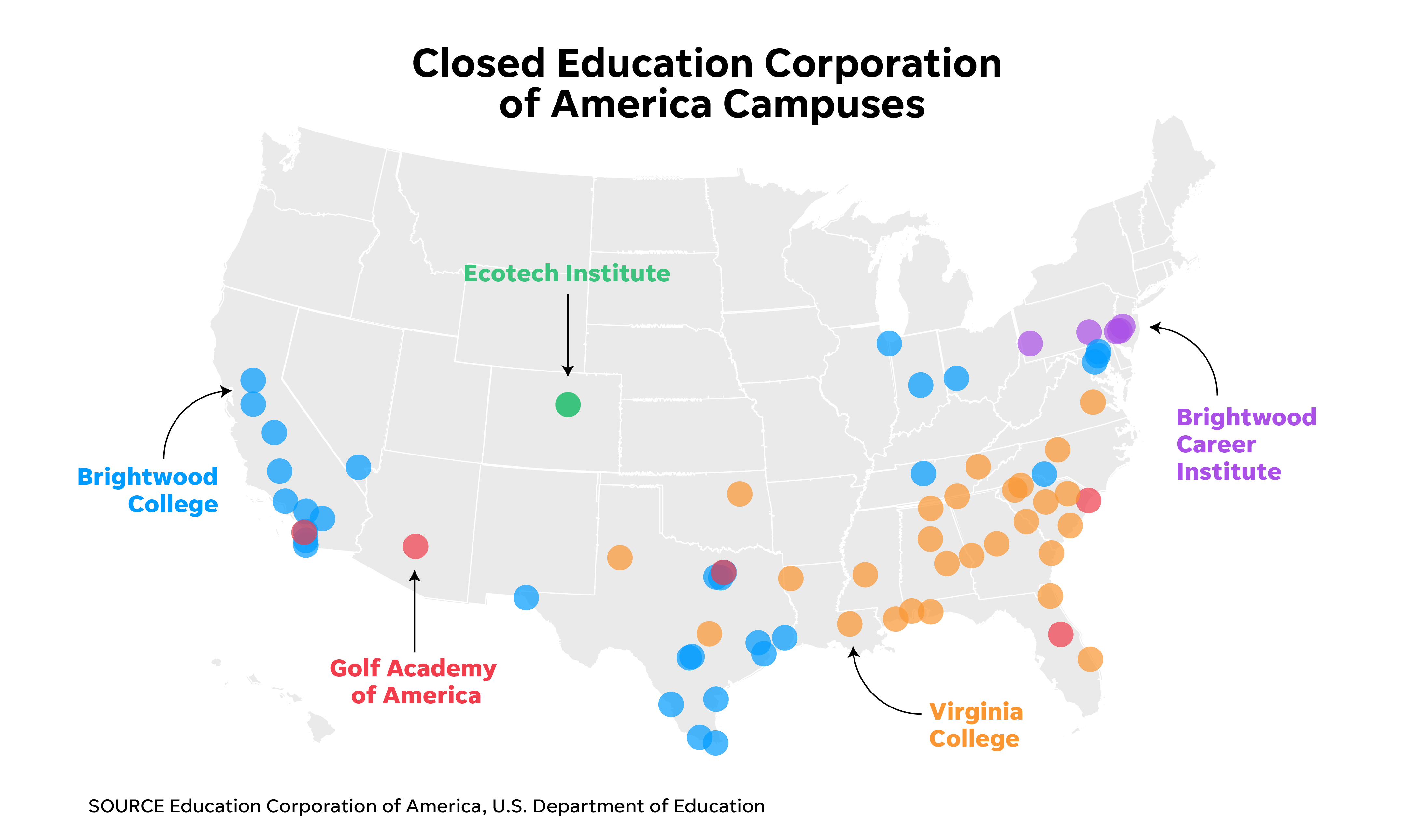 For-profit college issues in 5 graphs: lower earnings, enrollment down
