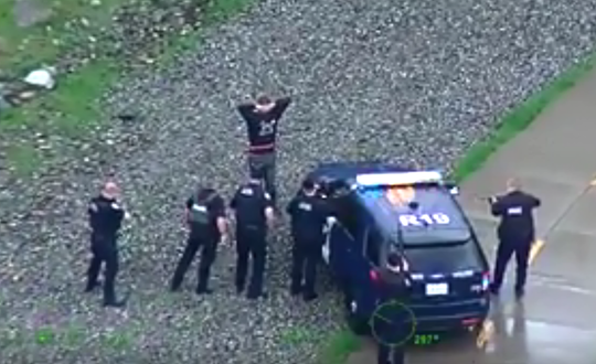 CHP helicopter video shows police capturing man who had gun