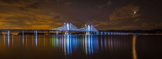 Mario Cuomo Tappan Zee Bridge lights change color for holidays, events